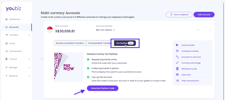 How to Top-Up Your YouBiz Account with PayNow QR Code? – YouBiz Help Centre