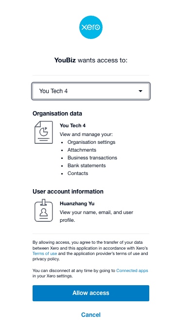 How to set up Xero Expense connection – YouBiz Help Centre